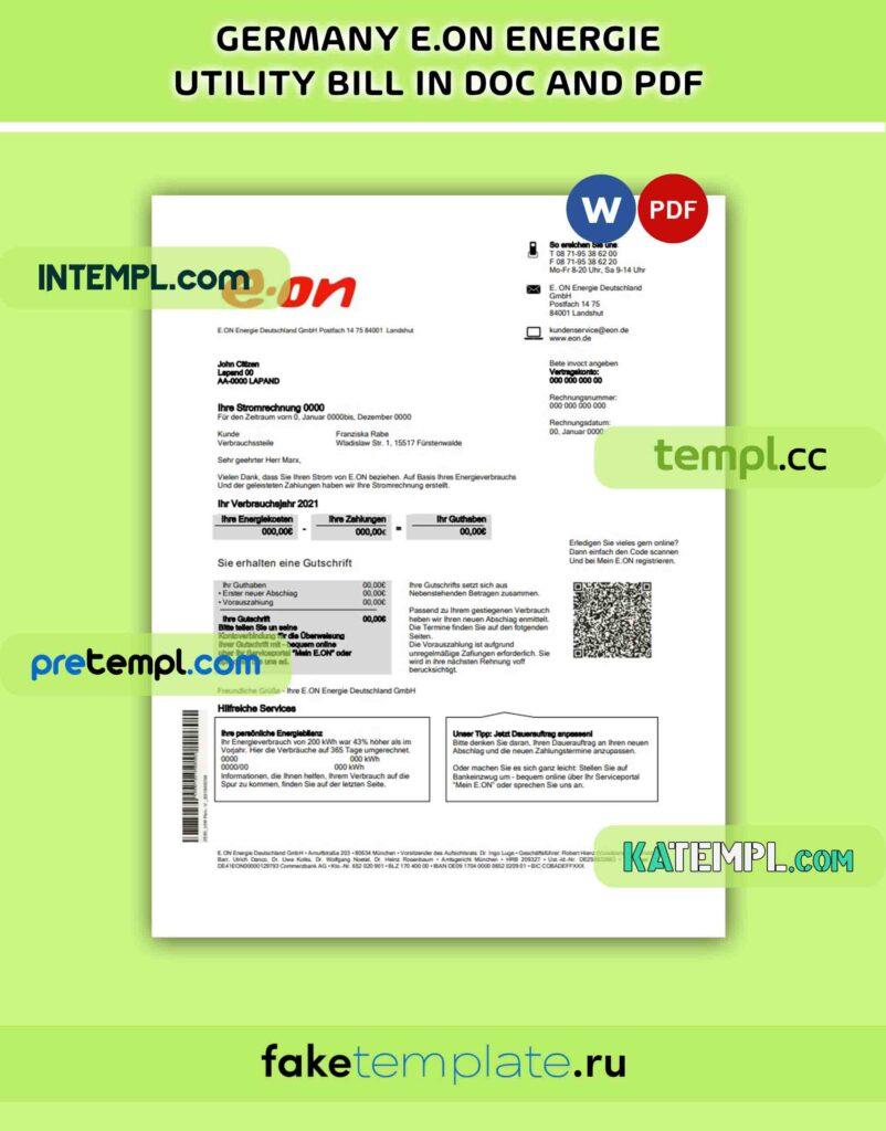 utility bill templates - Intempl